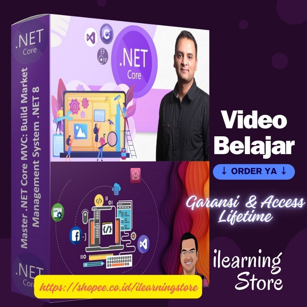 Jual [EC20] E-Course ASP.net Core MVC Case Study Membuat AppsMarket Management System + B.Ing ...