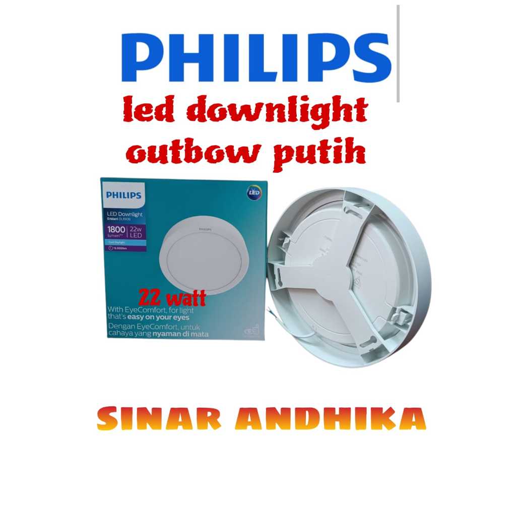 Jual Lampu Led Downlight Outbow Bulat Philips Eridani 22 Watt Dl190B ...