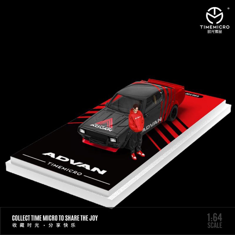 Jual Time Micro 1/64 Nissan Skyline 2000GT-R KPGC110 Advan With Figure ...