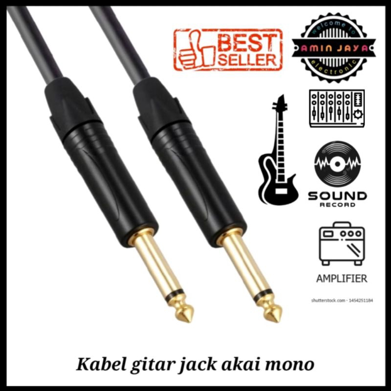Jual Kabel gitar berkualitas kabel jack akai 6,5 kabel japan standard 6 ...