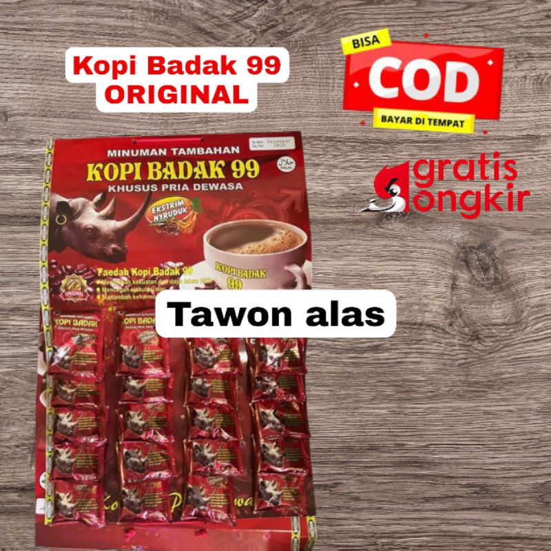 Jual Kopi original badak 99 / 1 papan isi 20 sachet | Shopee Indonesia