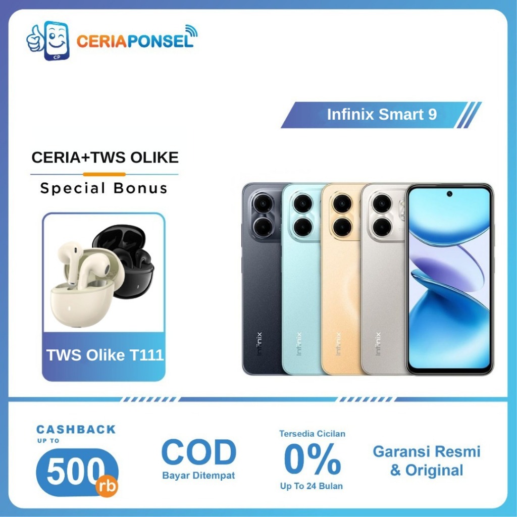 Jual Infinix Smart 9 4/64GB & 4/128GB Mediatek Helio G81 | Garansi Resmi Infinix 1 Indonesia ...