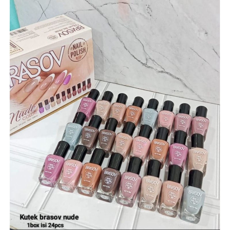 Jual BRASOV Cat kuku (set 24 Pcs) Nail Polish Asstored Colours Original ...