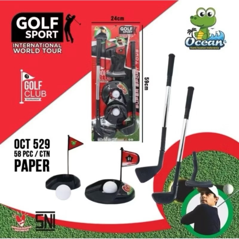 Jual Mainan Anak Golf Bola Stik Set Lengkap Toys | Shopee Indonesia