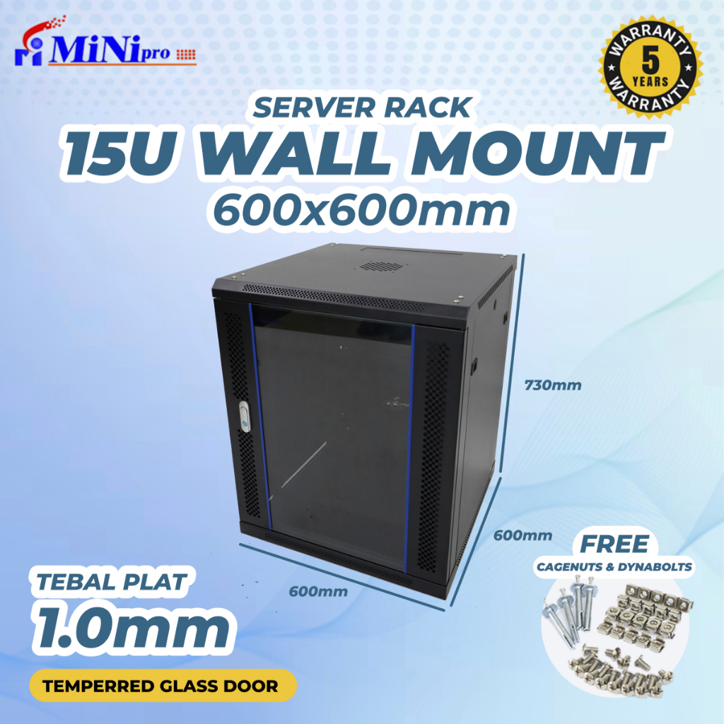 Jual Minipro Rack Server 15U 600x600mm Wall Mount Rack | Shopee Indonesia