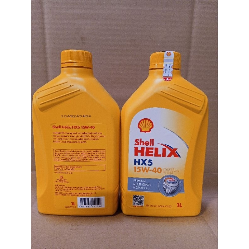 Jual oli mesin Shell HELIX HX5 15W-40 1liter | Shopee Indonesia
