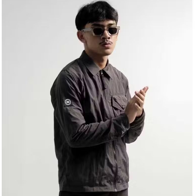 Jual Troublemaker - Castle Dark Grey - Overshirt Jacket - Jaket Pria ...