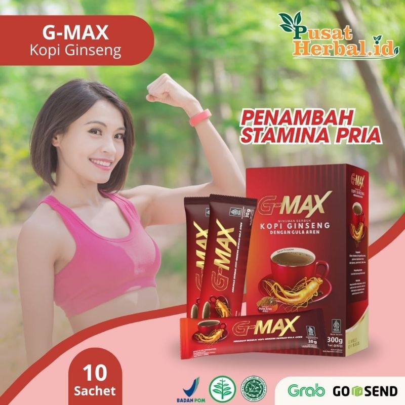 Jual G-MAX Kopi Ginseng Dengan Gula Aren Gmax Coffee | Kopi Stamina Pria Kuat Tahan Lama Herbal ...