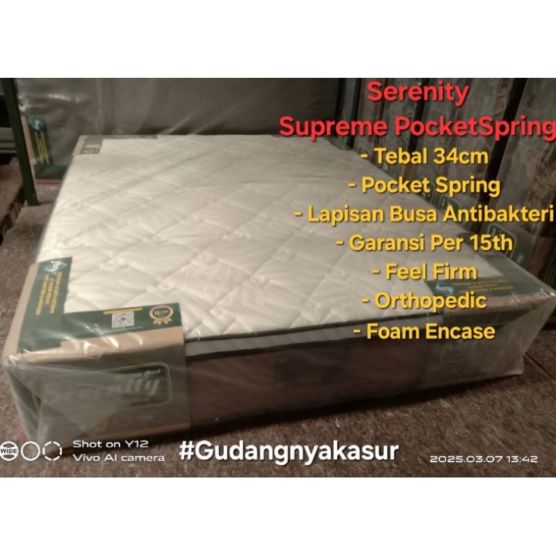 Jual KASUR SERENITY SUPREME ORTHOPEDIC POCKET FOAM ENCASE T.34cm ...