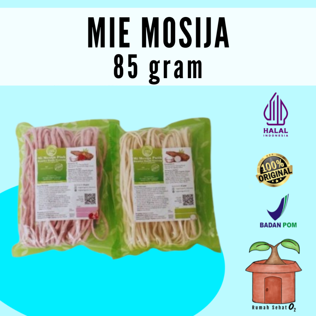 Jual Mie Gluten Glutten Free Mosija Putih Pink Bumbu Kuah Goreng Mocaf ...