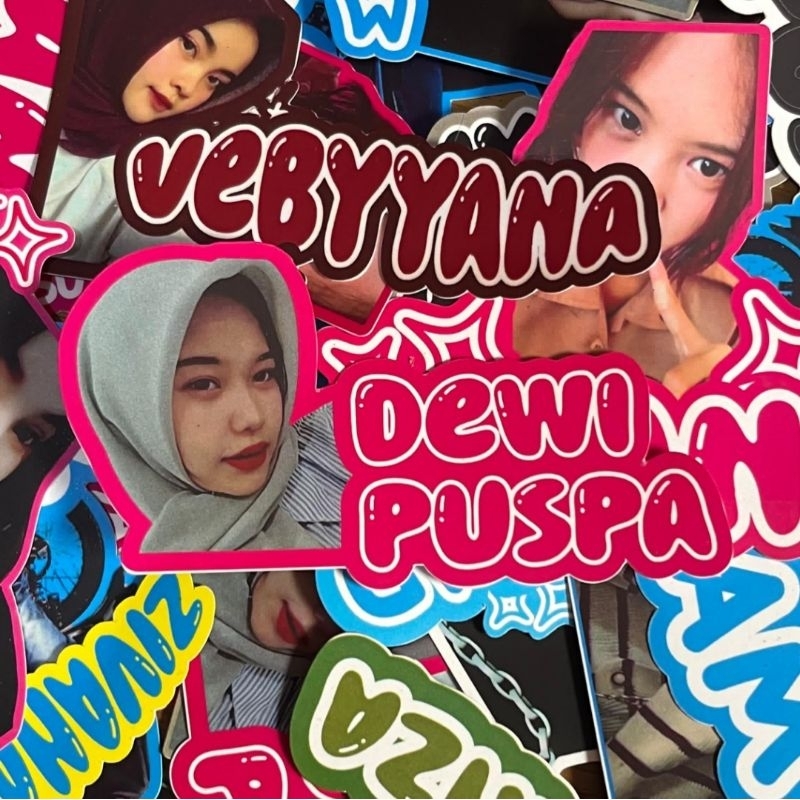 Jual stiker custom nama + foto ukuran/stiker/custom stiker/stiker helm ...