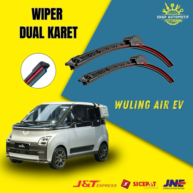 Jual Wiper Dual Blade Wuling Air Ev / Wiper 2 Lapis Karet Frameless Karet Ganda Double Karet 1 ...