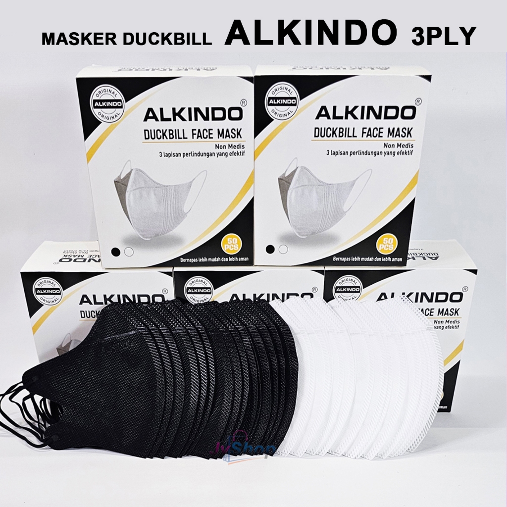 Jual Masker Duckbill ALKINDO 3 Ply Isi 50 Pcs | Shopee Indonesia