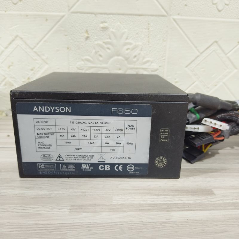 Jual PSU GAMING ANDYSON 650W PURE MODULAR | Shopee Indonesia
