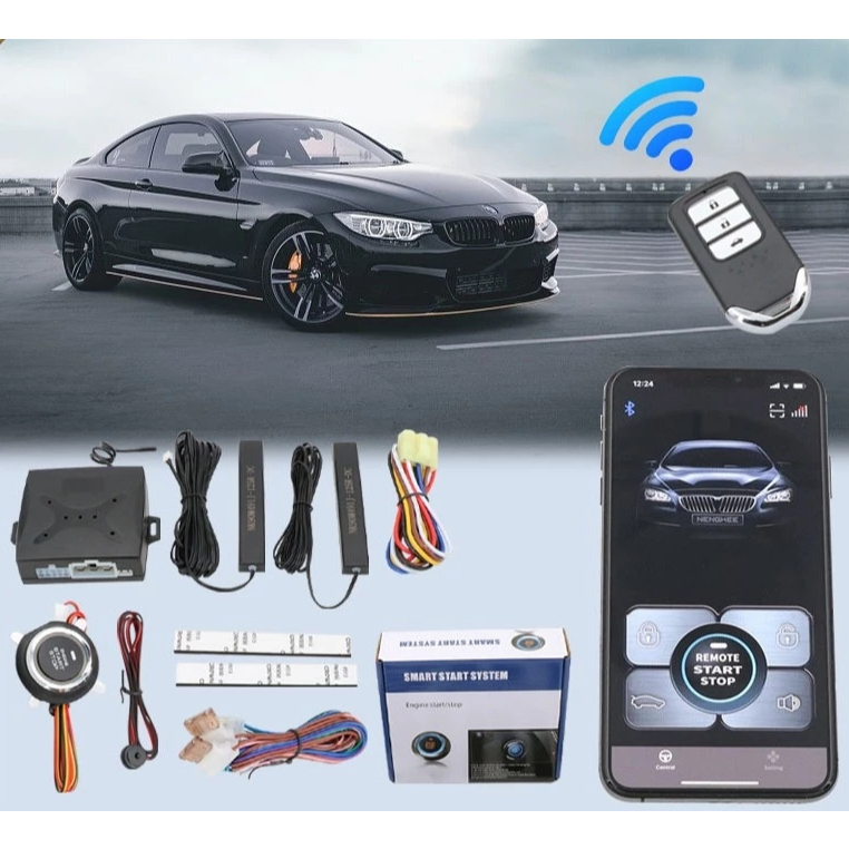 Jual universal keyless mobil PKE engine entry push start engine stop ...