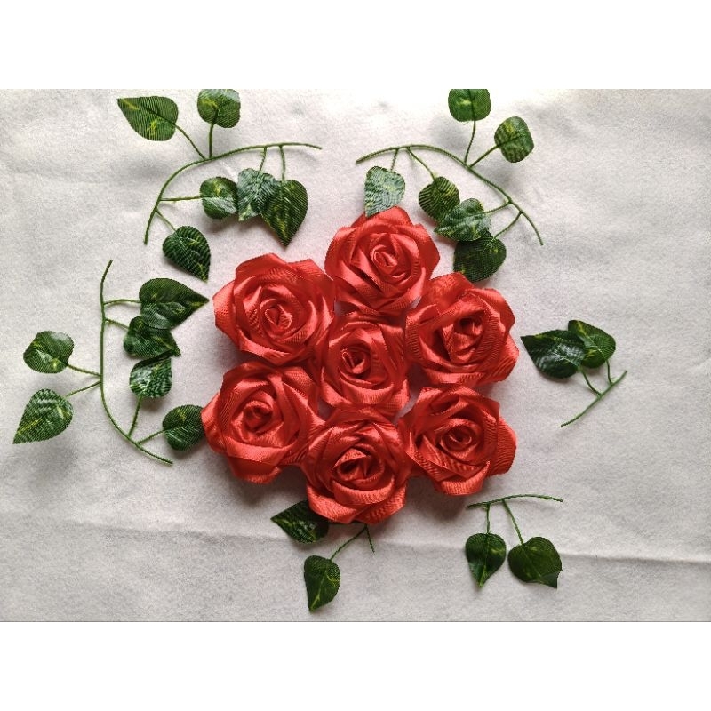 Jual Bunga mawar satin untuk buket bunga atau untuk bahan dekorasi ...