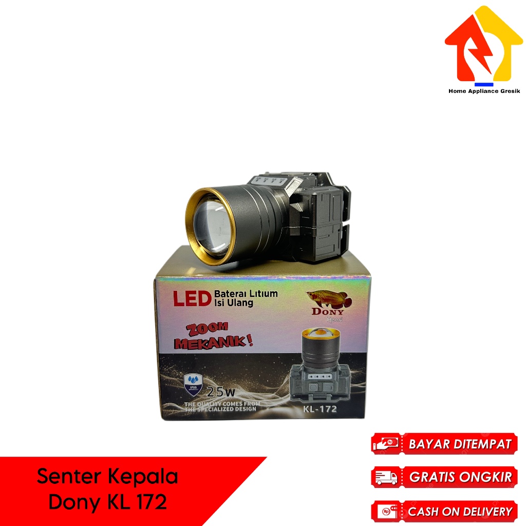 Jual Senter Kepala Dony KL 172 ZOOM / Dony Senter Kepala KL172 (25 Watt ...