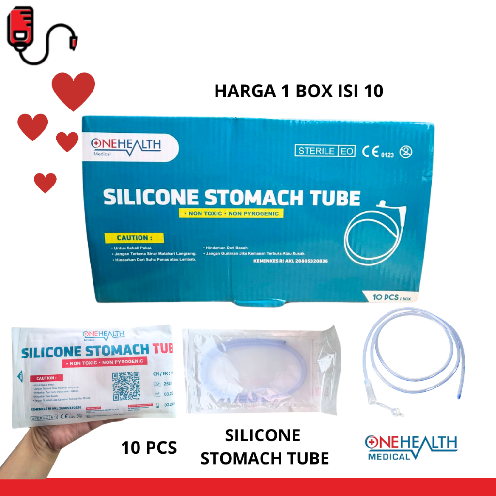 Jual Silicone Stomach Tube NGT Selang Makan Flexsibel 1 Box isi 10 Pcs ...