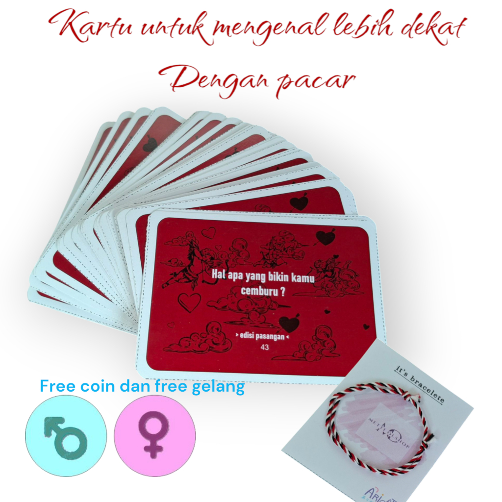 Jual Kartu Permainan Obrolan Aku dan Kamu untuk mengenal lebih dekat pasangan 50 kartu | Shopee ...