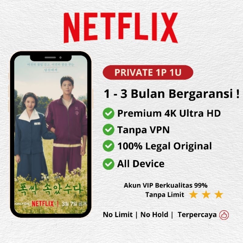 Jual Netflik 1 Bulan & 3 Bulan Resmi Premium Anti Kendala Bergaransi 100% PRIBADI Full HD 4K ...