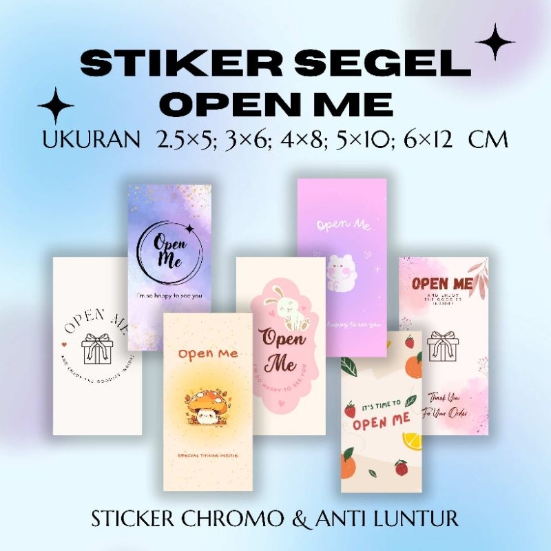 Jual STICKER SEGEL SEAL BOX OPEN ME | Stiker Chromo Thank You Kotak ...