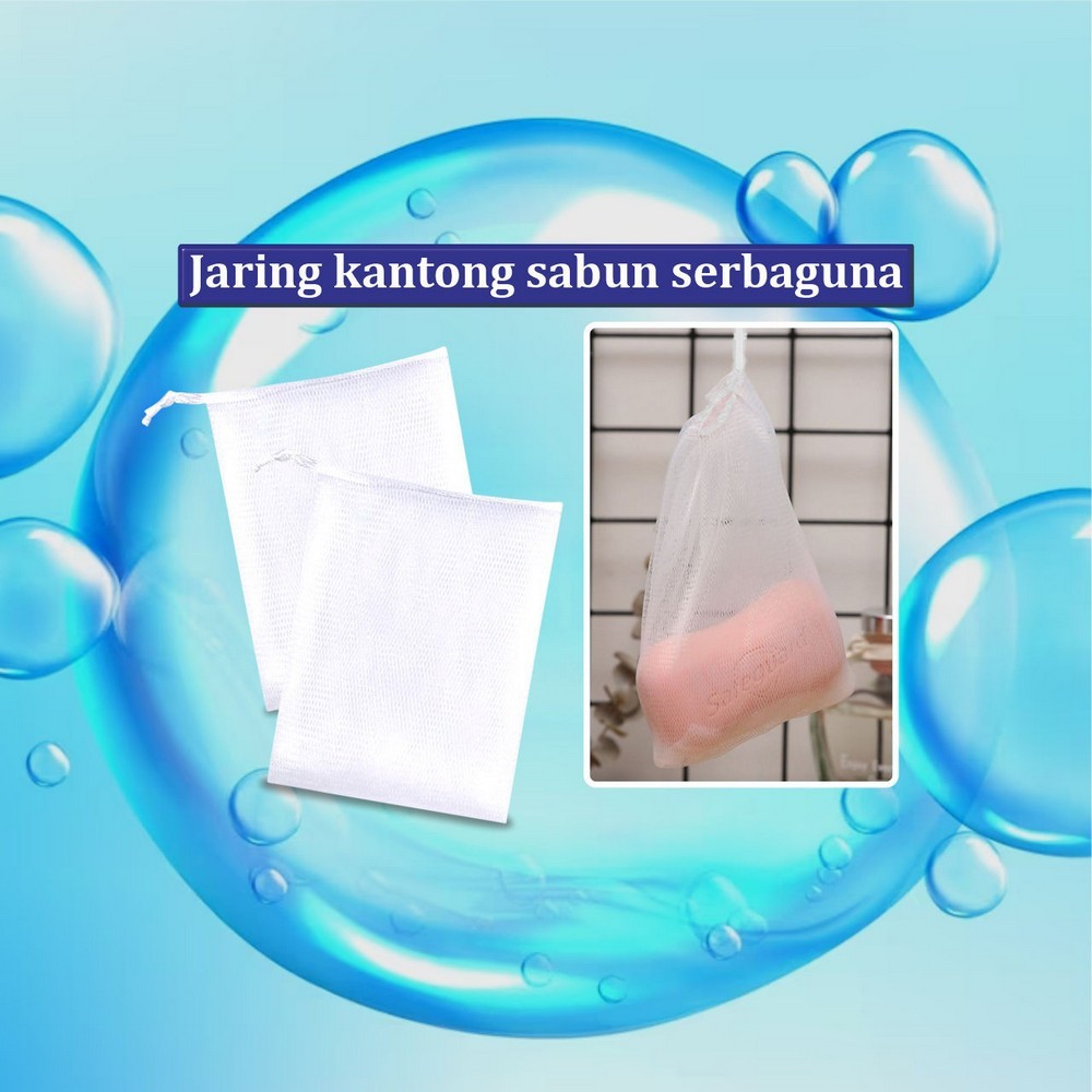 Jual Kantong Jaring Sabun Spon Busa Manual Sabun Batang | Shopee Indonesia