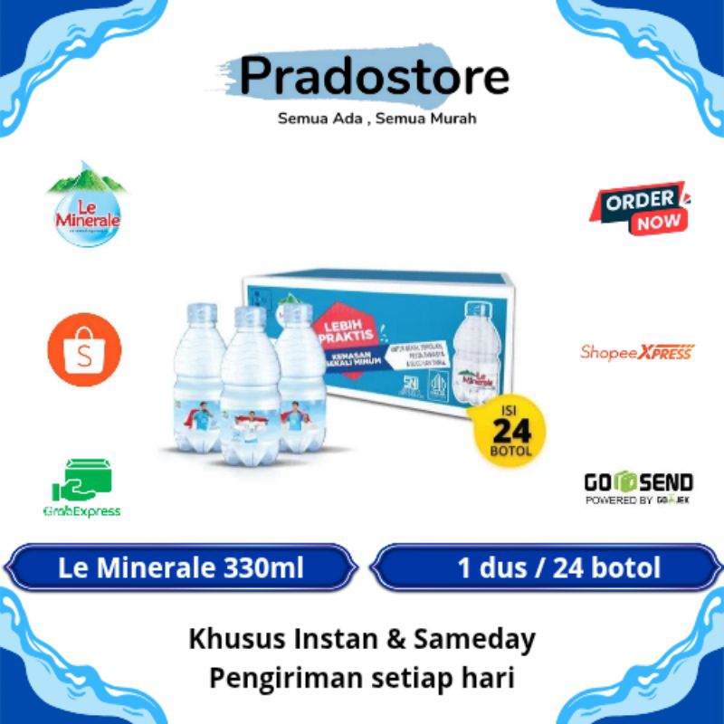 Jual Le Minerale Air Mineral Dalam Kemasan Botol 330 ml [1 Dus / 24 Botol] | Shopee Indonesia