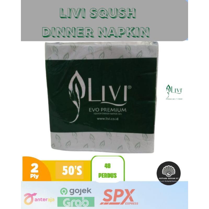 Jual Tissue Livi Dinner Napkin Evo Squash Embossed isi 50s | Shopee ...