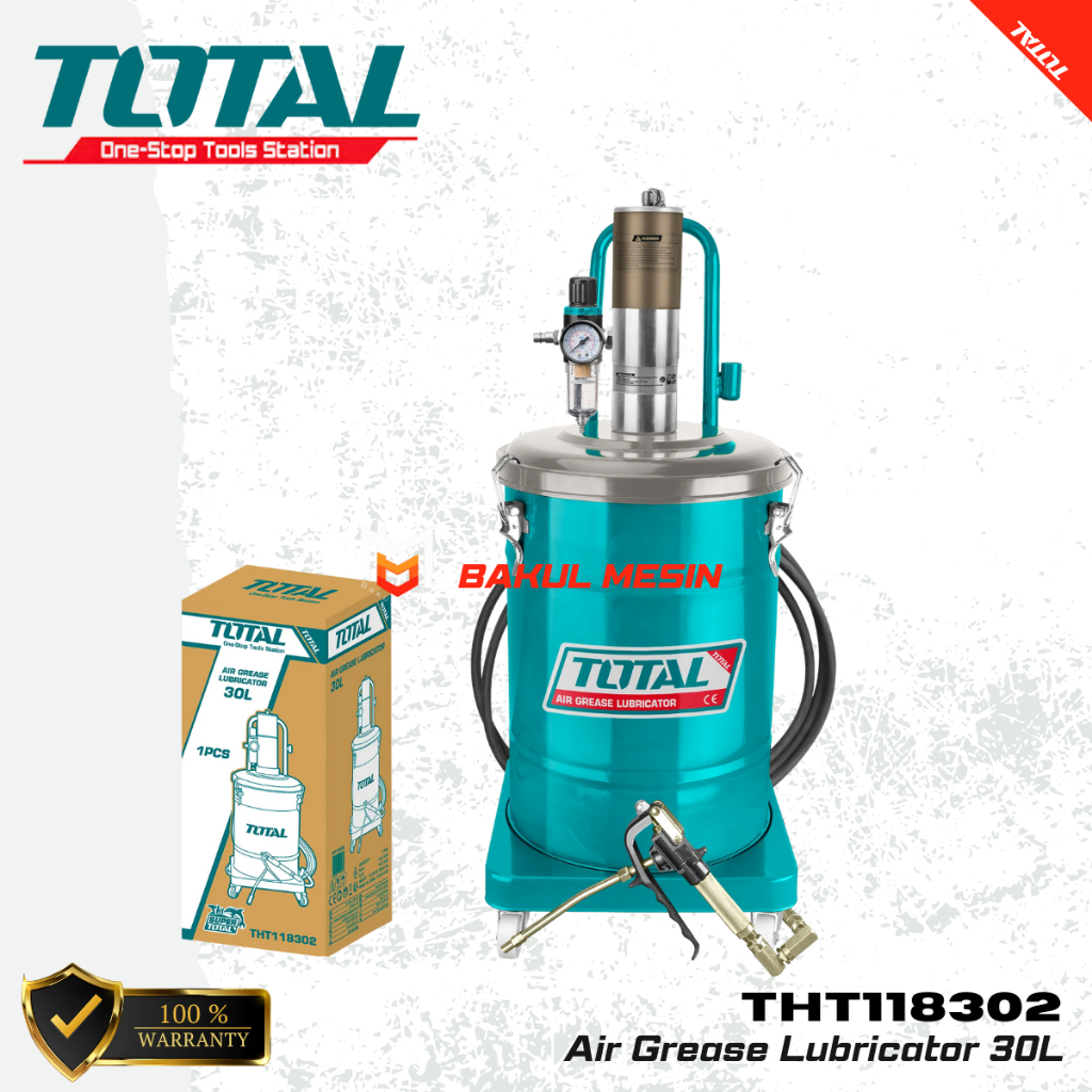 Jual TOTAL THT118302 Pompa oli angin AIr Grease Lubricator 30L Greas ...