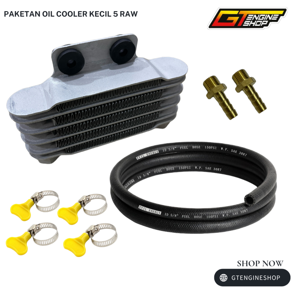 Jual OIL COOLER MATIC BEBEK KECIL OIL COOLER 5 RAW OIL COOLER 5 GARIS ...