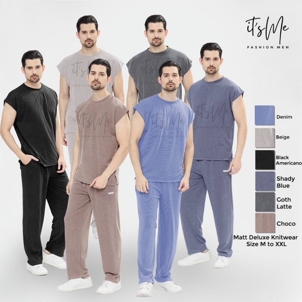 Jual ITSME MEN - One Set Pria Knit Innocent Delux Sleeveles Celana ...