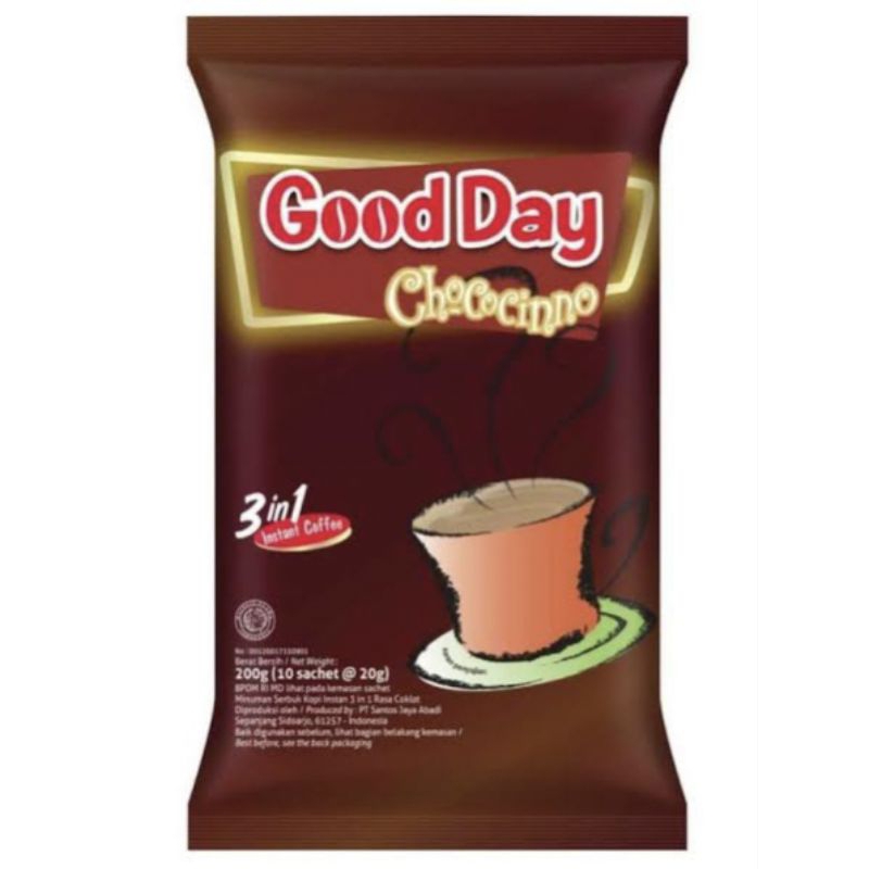 Jual Good Day 3 in 1 Chococinno 200g (10 sachet x 20g) | Shopee Indonesia