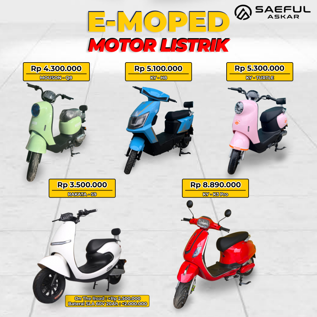 Jual E-Bike Vespa Matic Metik Kuangyu H8 Turtle Sepeda Listrik Motor ...