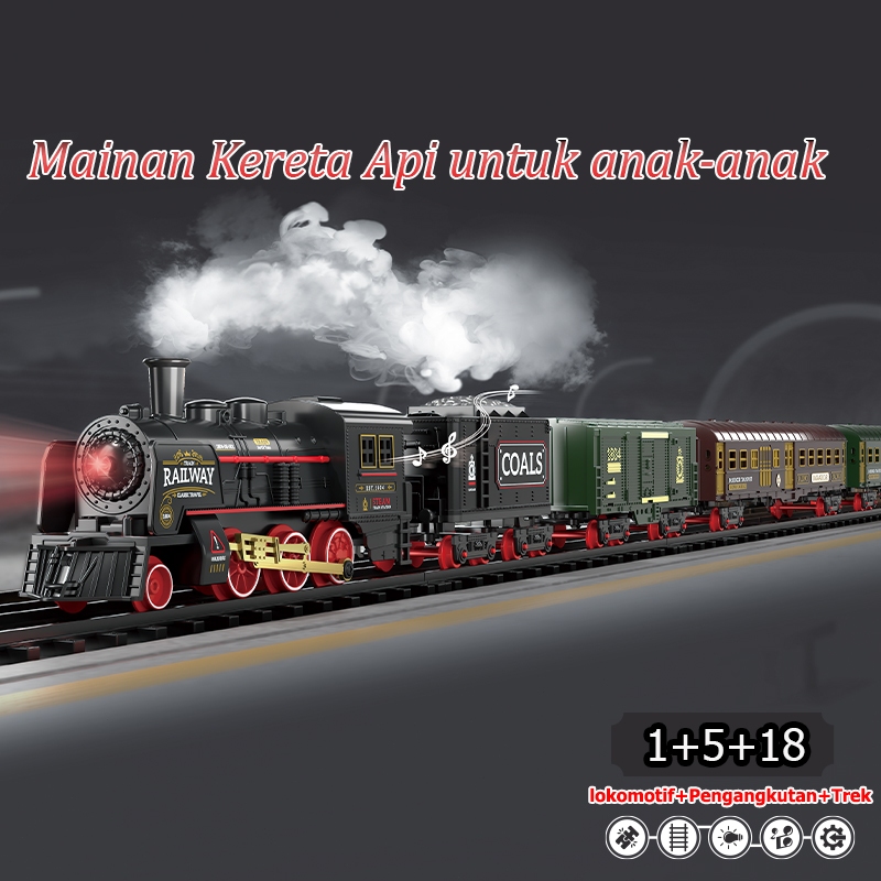 Jual Kereta Api Mainan Rel Panjang Edukasi Train Set Laki Laki Mainan Kereta Api Rel Lokomotif ...