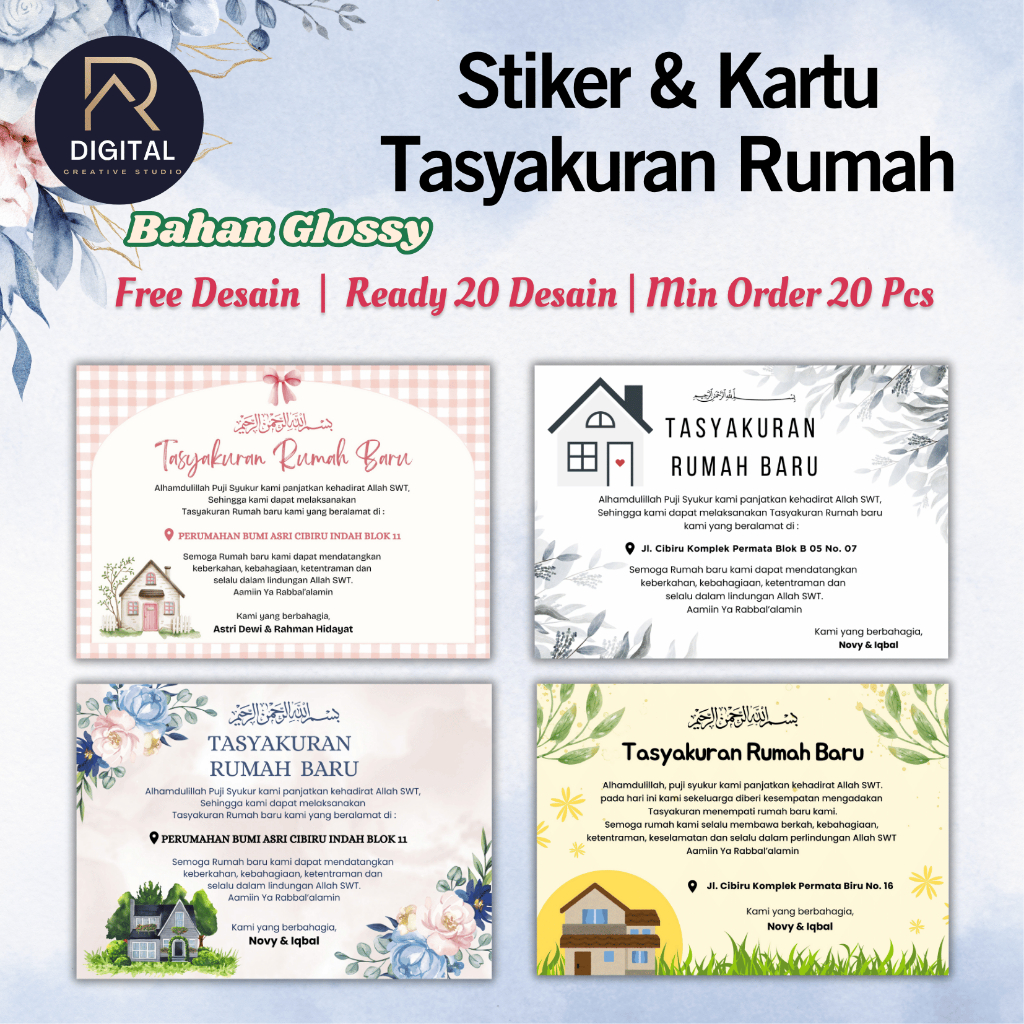 Jual STIKER SYUKURAN RUMAH/STIKER TASYAKURAN RUMAH/LABEL SYUKURAN RUMAH ...