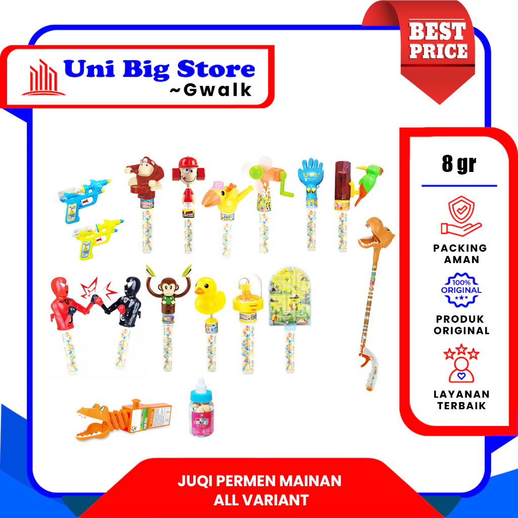 Jual JUQI PERMEN MAINAN TOYS CANDY ALL VARIANT - 8 gr | Shopee Indonesia