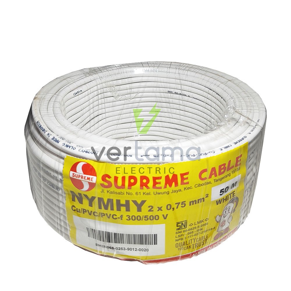 Jual Kabel Listrik Serabut Supreme NYMHY / NYYHY 2 x 0,75 Roll 50meter | Shopee Indonesia