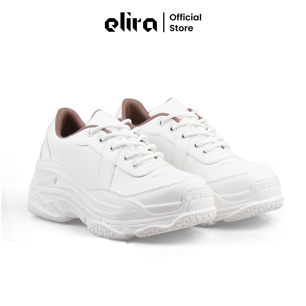 Jual terlaris elira sepatu chunky sneakers wanita dustin white cream ...