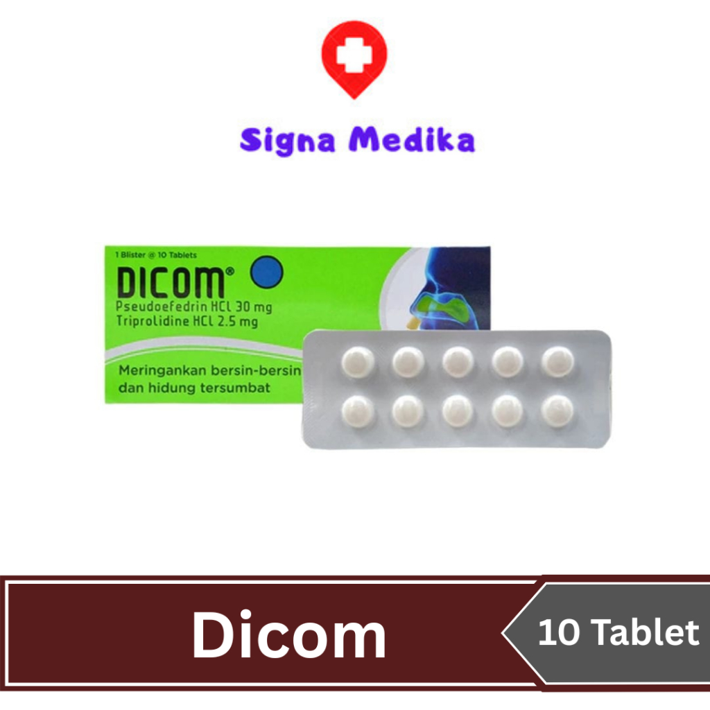 Jual Dicom Isi 10 Tablets - Obat Flu / Pilek / Bersin-Bersin | Shopee ...