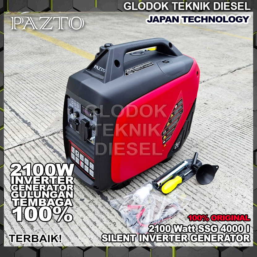 Jual Pazto Silent Inverter Gasoline Generator 2100 - 1900 Watt Super Speed SSG 4000 I Genset ...