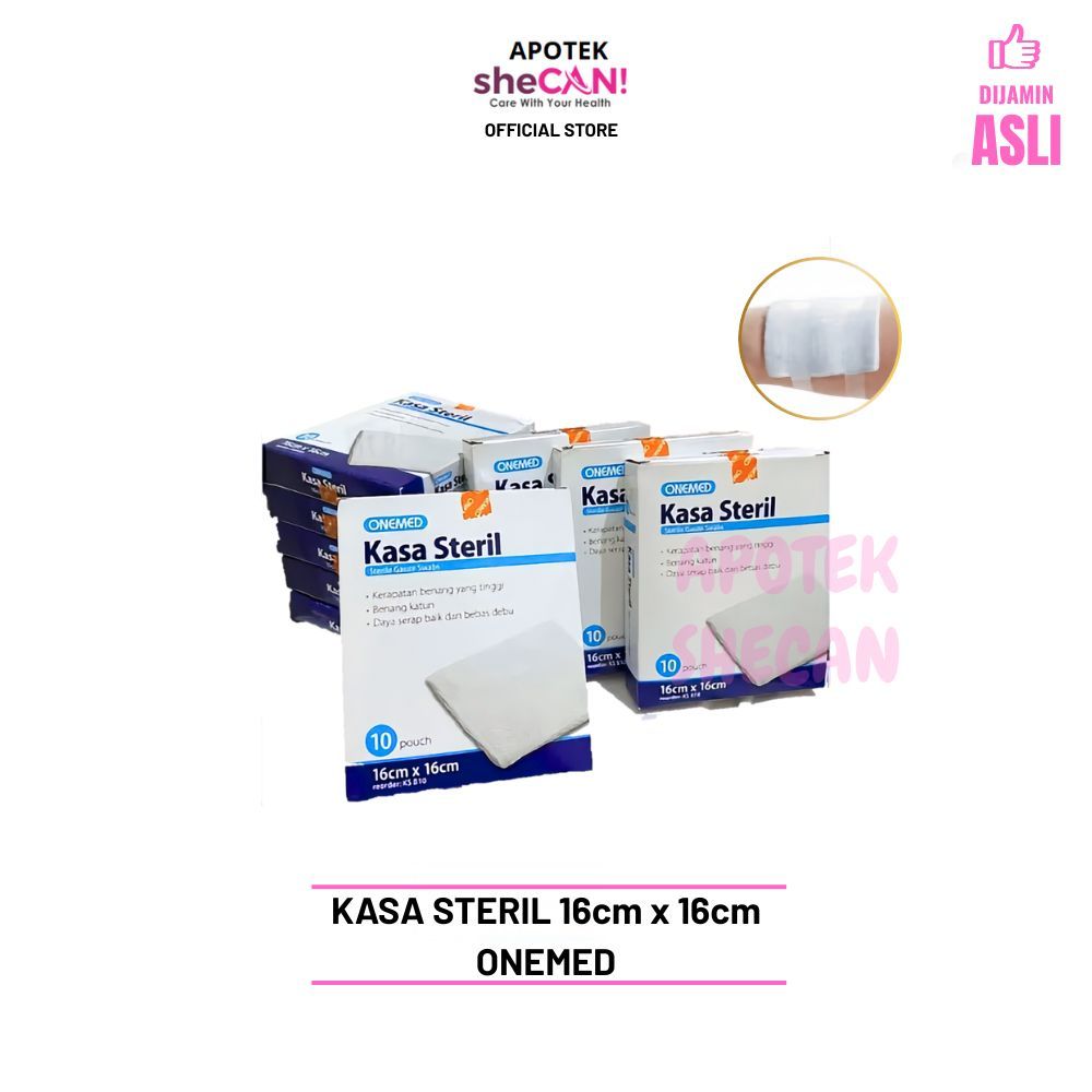 Jual KASA STERIL ONEMED 16X16CM KASSA STERIL GAUZE SWAB | Shopee Indonesia