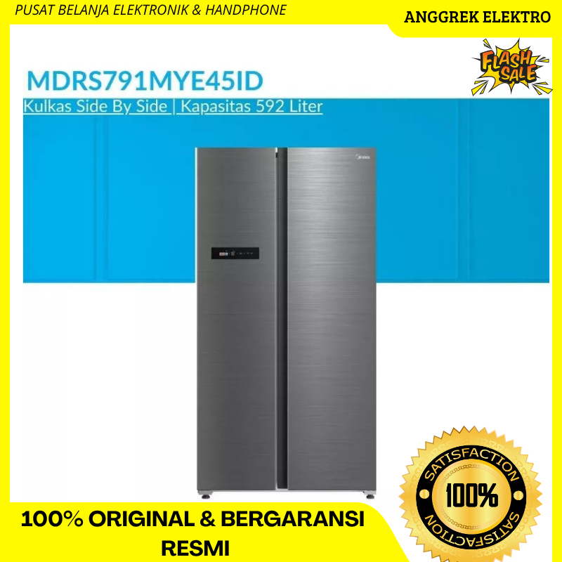 Jual Kulkas MIDEA Side By Side 2 Pintu MDRS791MYE45ID / 592 L - Smart ...