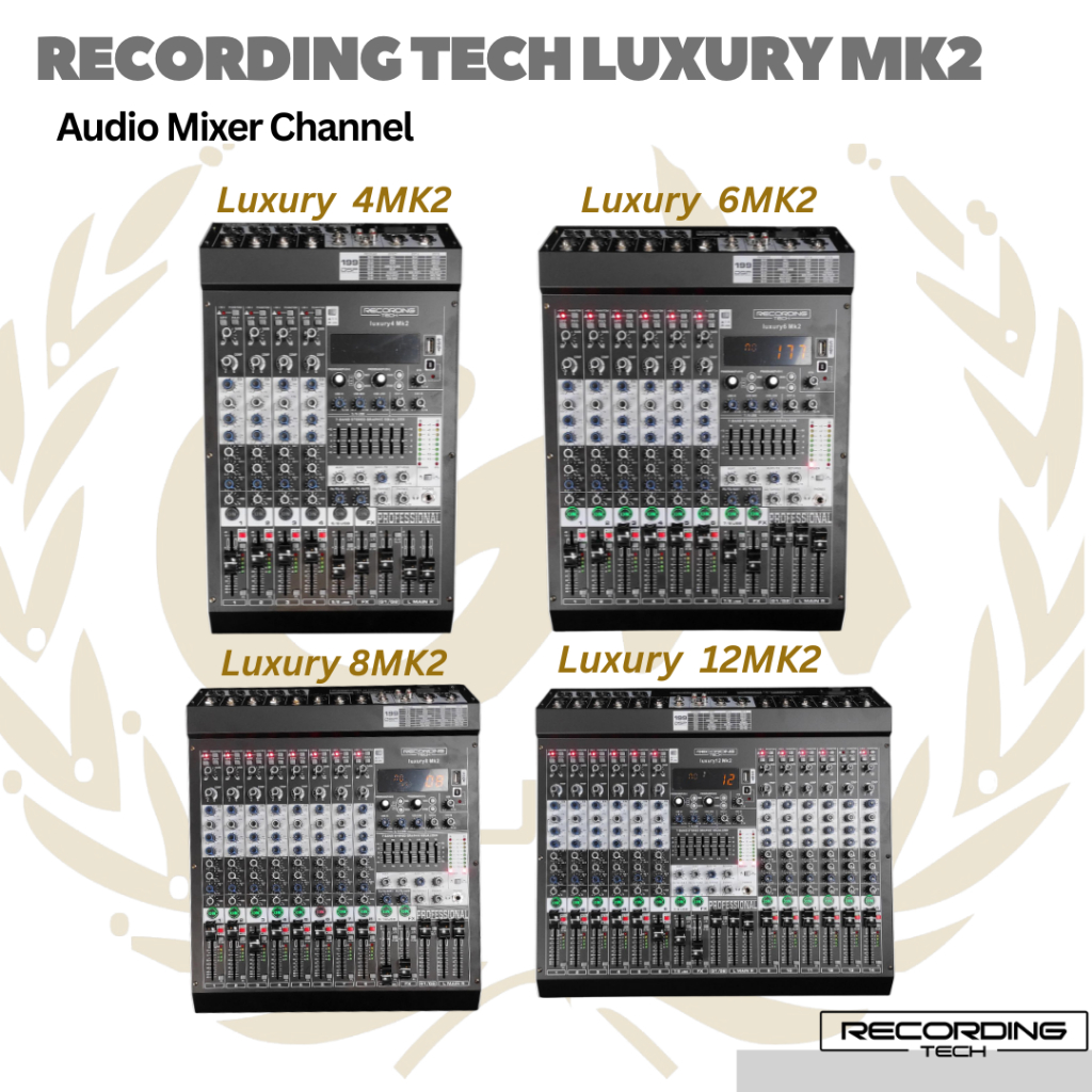Jual RECORDING TECH LUXURY MK2 MIXING CONSOLE | 4 6 8 12 Audio Mixer ...