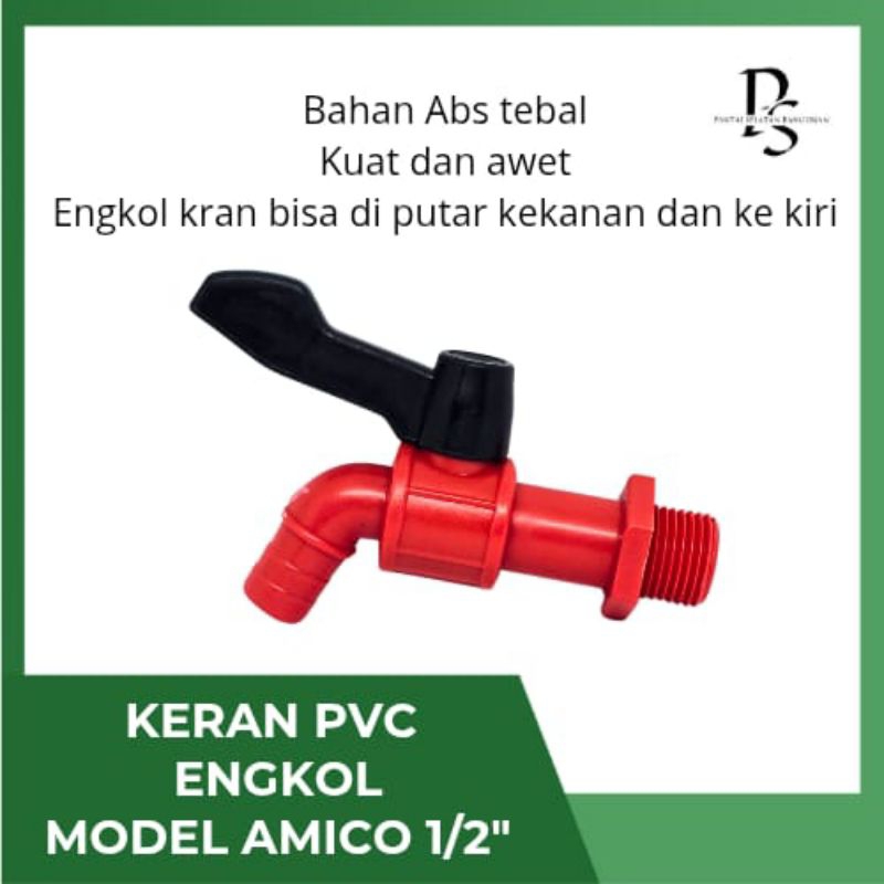 Jual Keran Kran PVC Tebal Model Amico Merah 1/2" | Shopee Indonesia