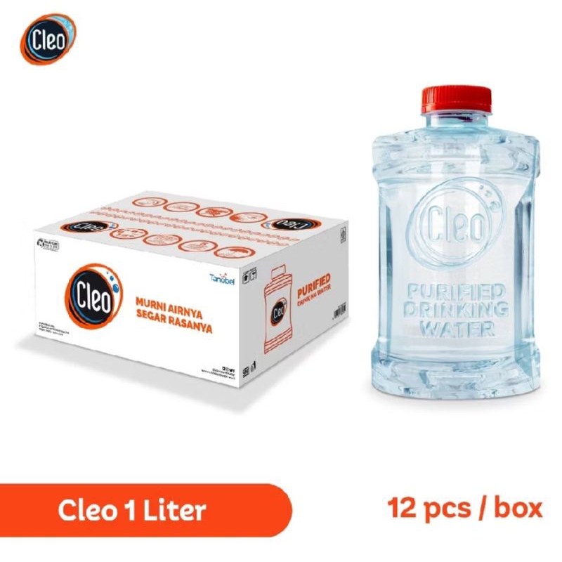 Jual CLEO Air Murni Botol 1 Liter 1 dus isi 12 pcs | Shopee Indonesia