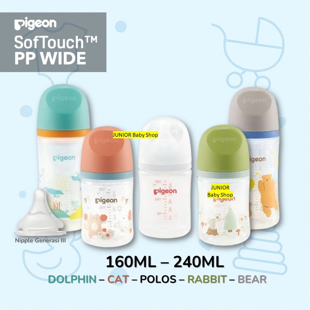 Jual Botol Susu PIGEON Wide Neck 160ml 240ml - Botol Susu Bayi Berkualitas Garansi Resmi ...