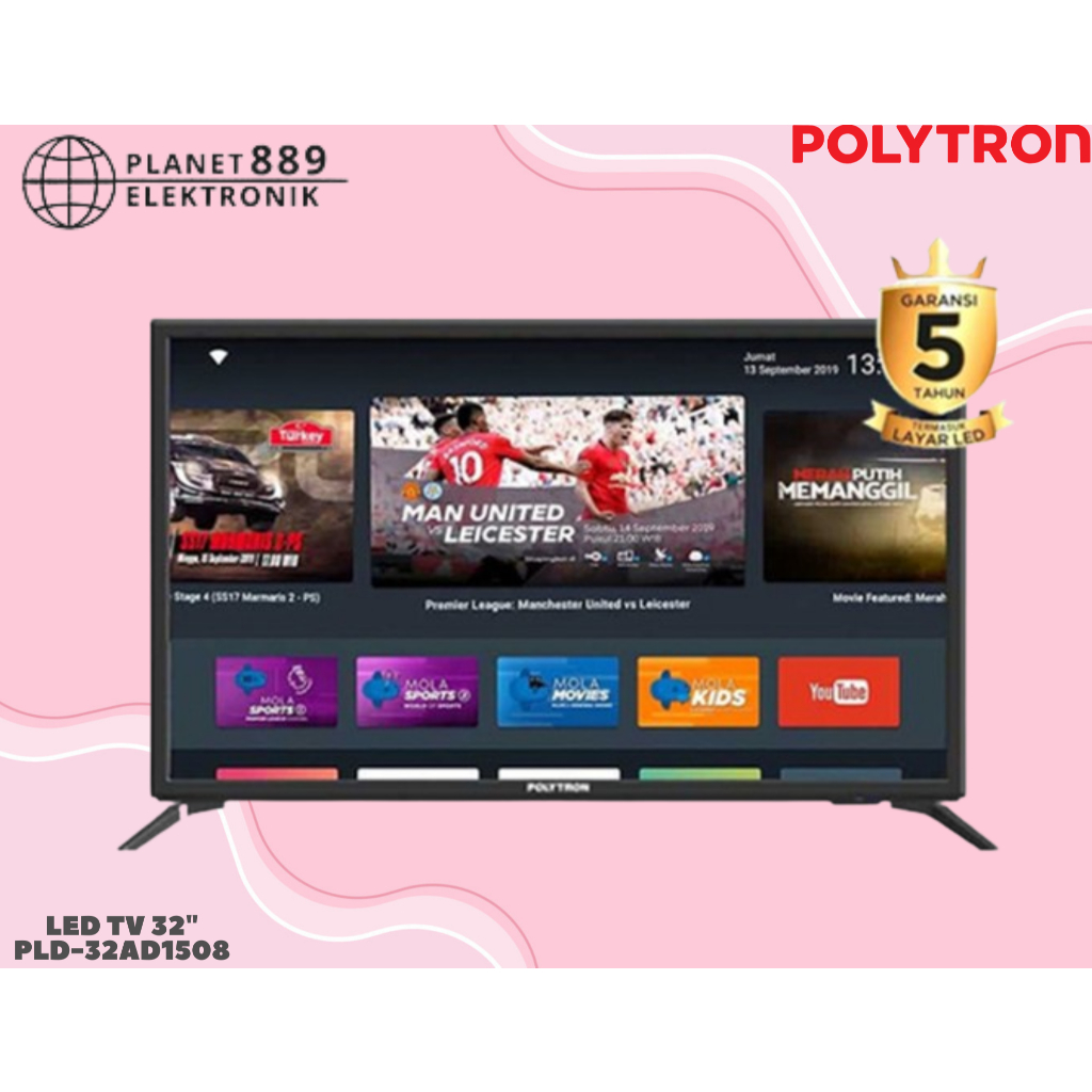 Jual POLYTRON LED Smart TV PLD-32AD1508 MOLA TV 32 Inch | Shopee Indonesia