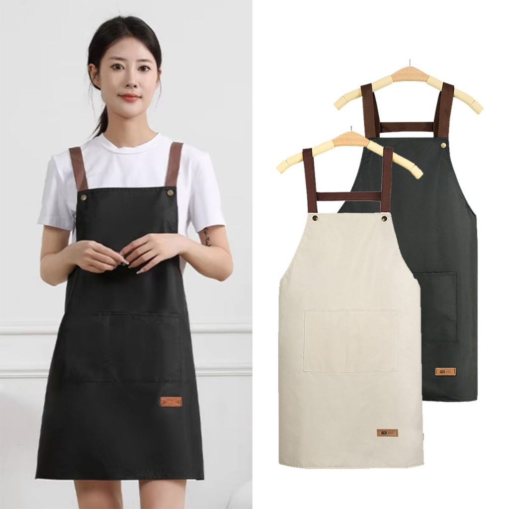 Jual Apron Masak celemek masak anti air dan minyak Celemek Barista PVC ...