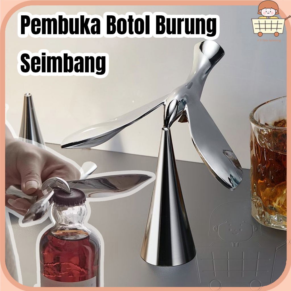 Jual Paduan Seng Pembuka Botol Burung Tumbler Logam Keseimbangan Burung ...