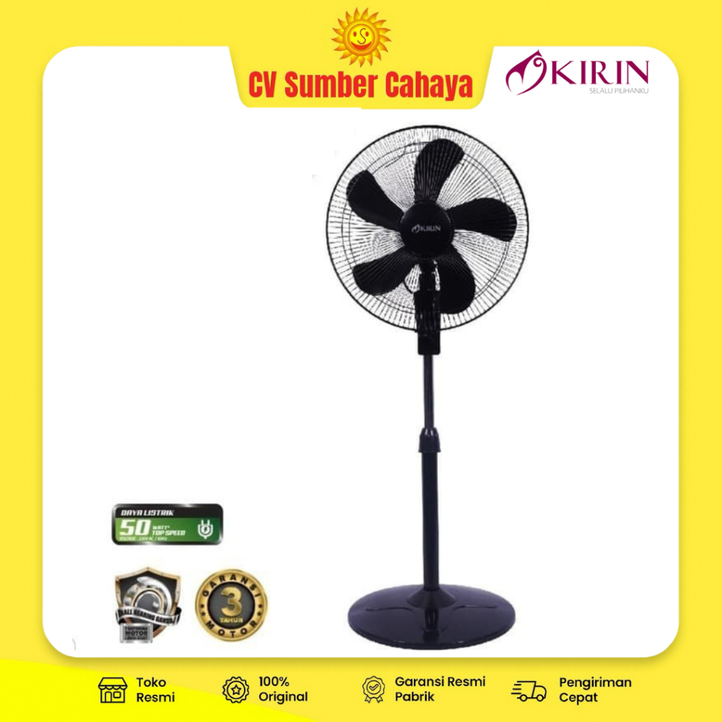 Jual Kirin Stand Fan Kipas Angin Berdiri 16 Inch KEF-16SFN Motor Bearing 16" | Shopee Indonesia